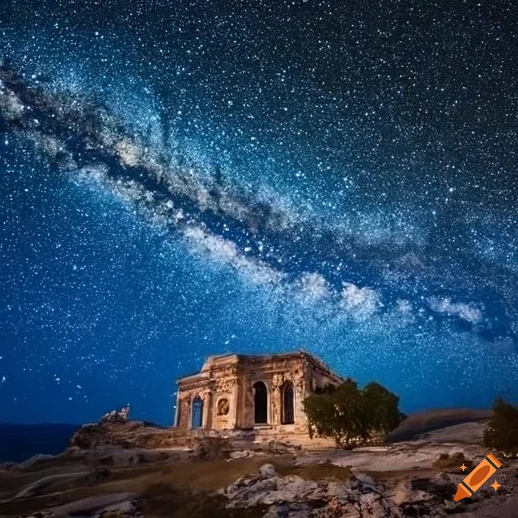Starry night in greece on Craiyon