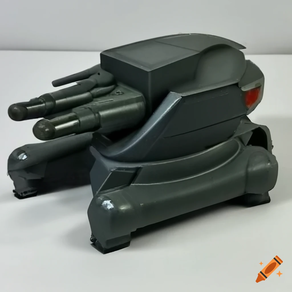 70s sci-fi venus black organic military defense turret on Craiyon