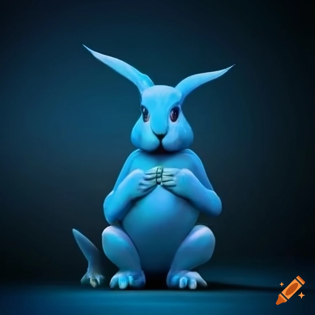 Blue rabbit pre-load screen on Craiyon