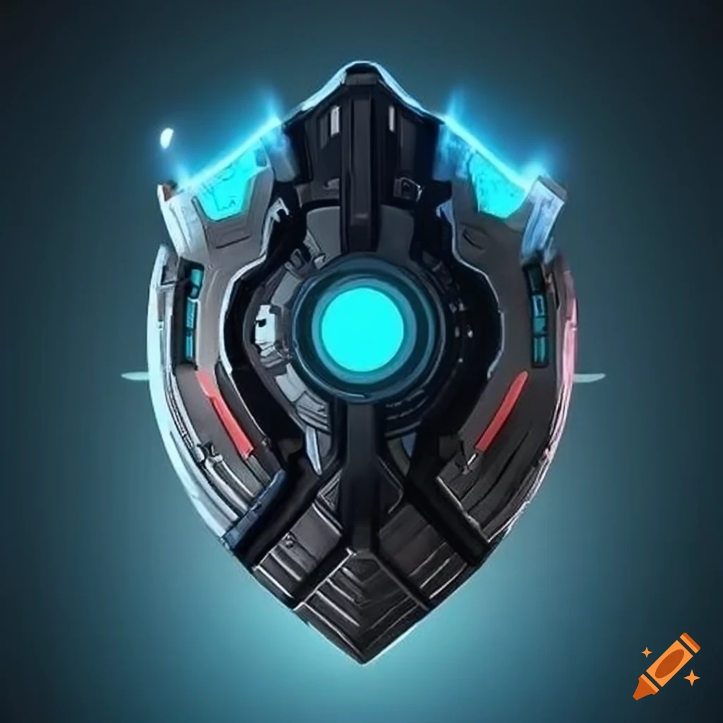 Futuristic shield design on Craiyon