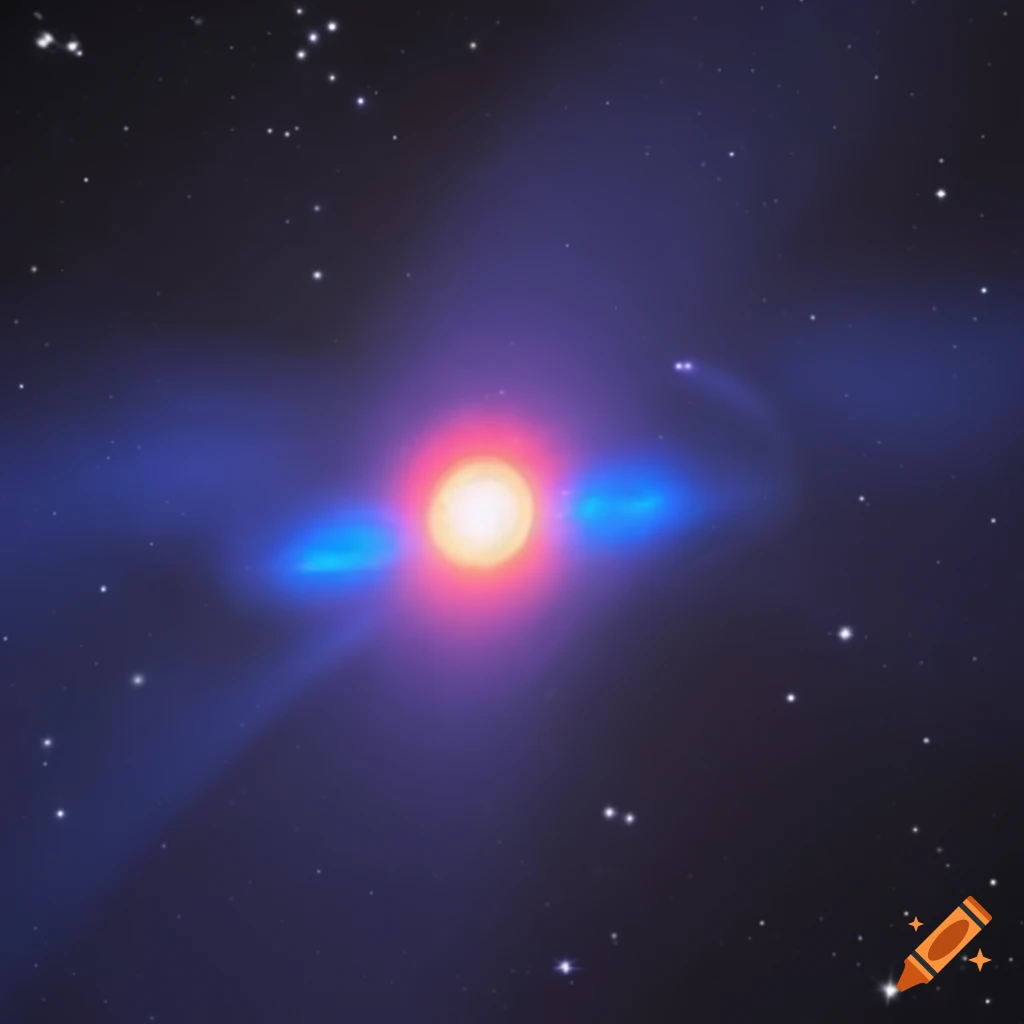 Scientifically accurate neutron star with pulsar on Craiyon