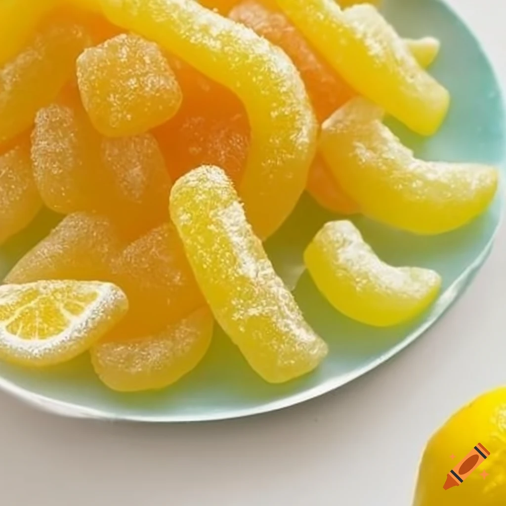 Sour lemon candy on Craiyon