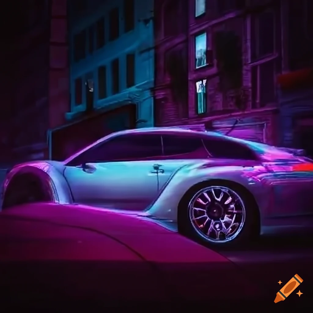 Cool video game style car on Craiyon