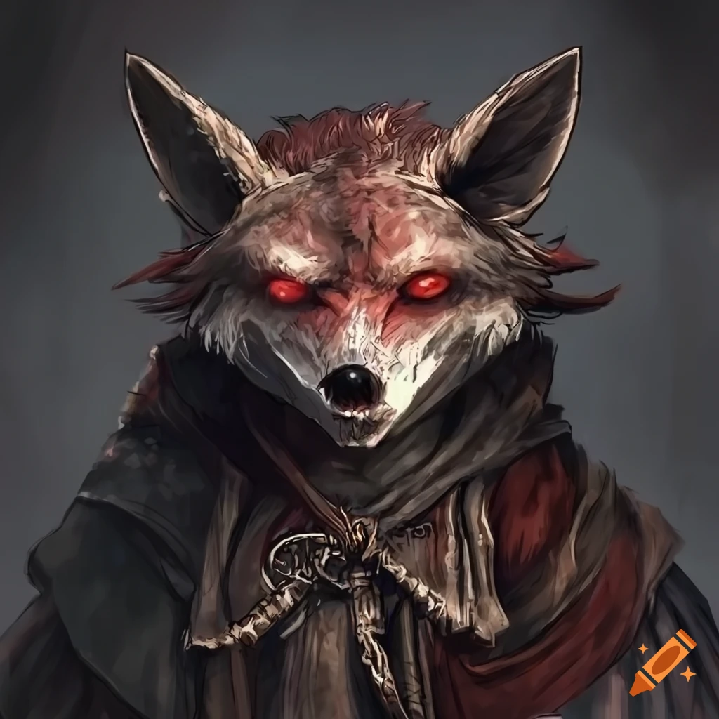 Werefox inspired by bloodborne on Craiyon