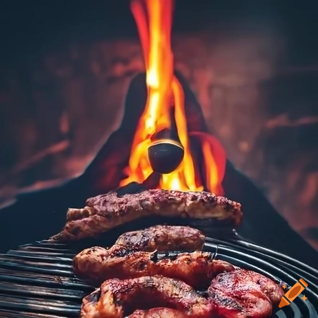 Bbq with friends and sausages on Craiyon