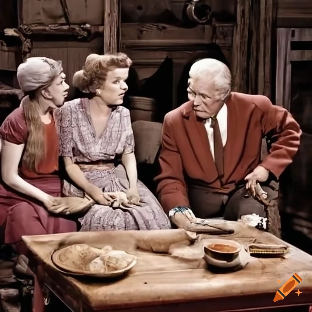 1950s family sitcom set in a coal mine on Craiyon