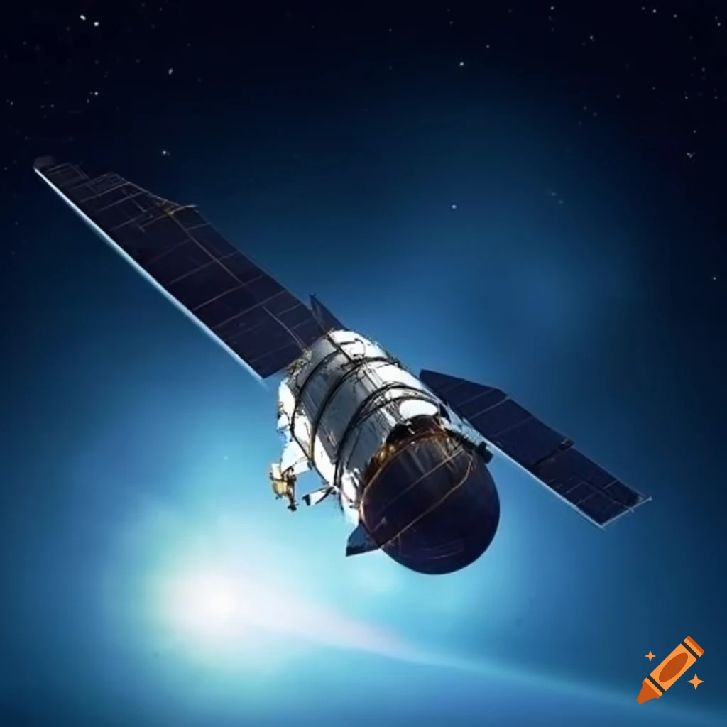Spacecraft near emission mist in space on Craiyon