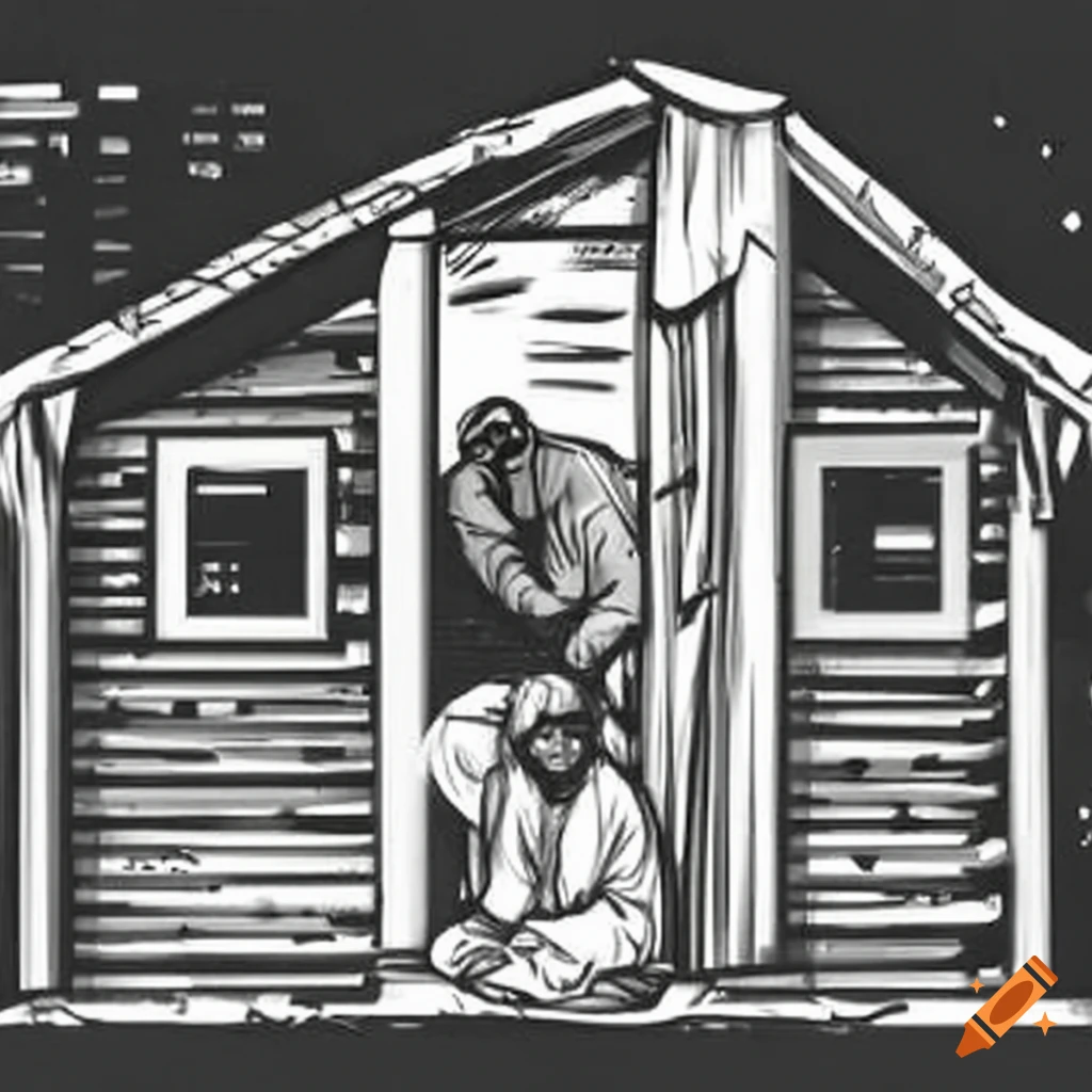 Homeless man receiving a house on Craiyon