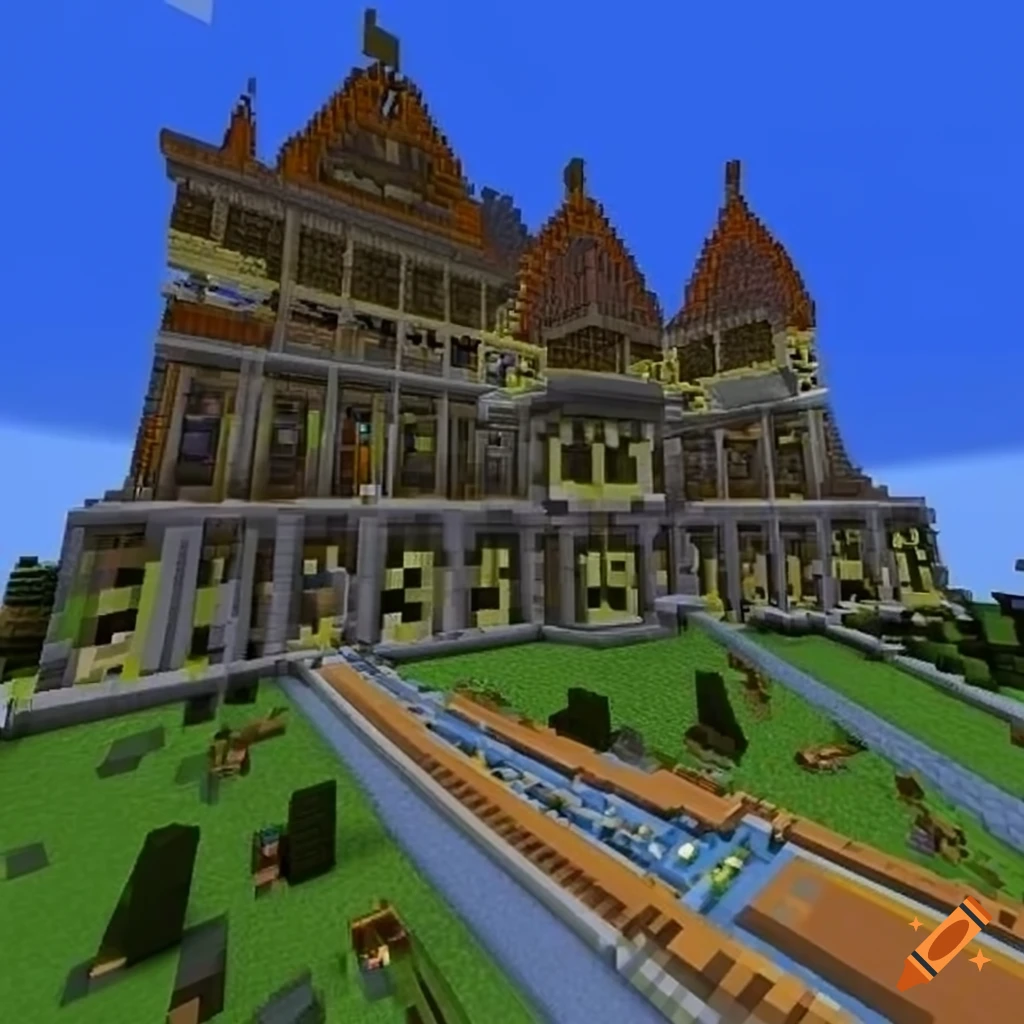 Minecraft huge mega base on Craiyon