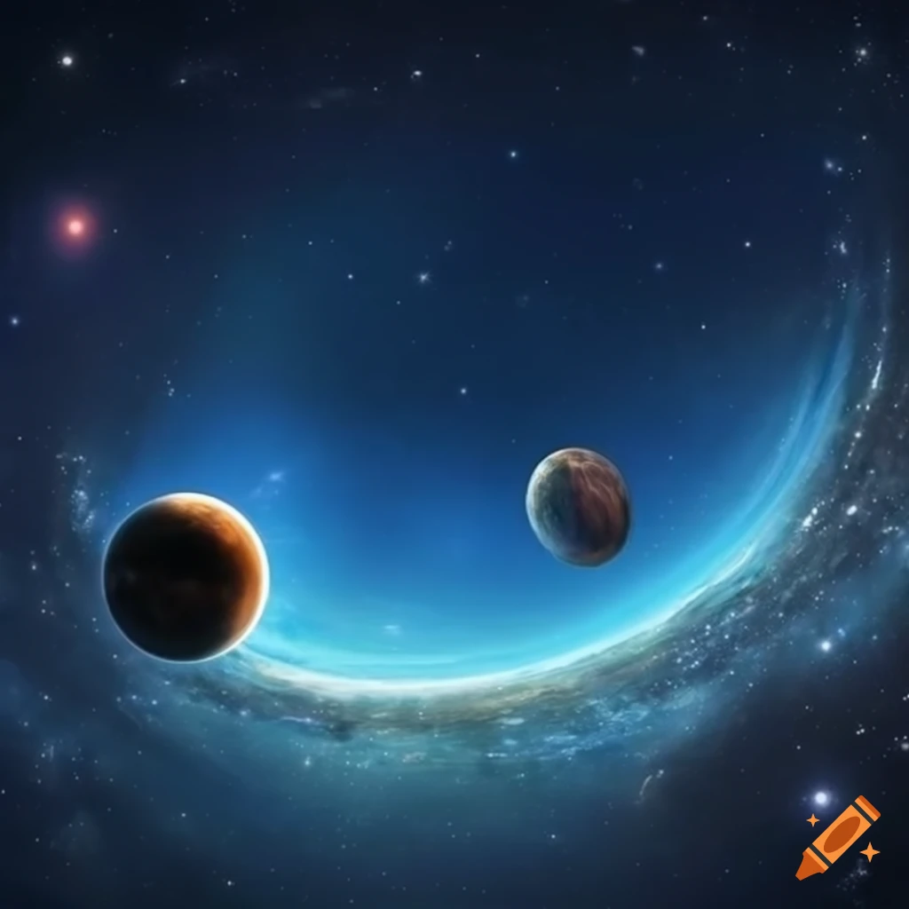 Outer space panorama with majestic planets and constellations on Craiyon