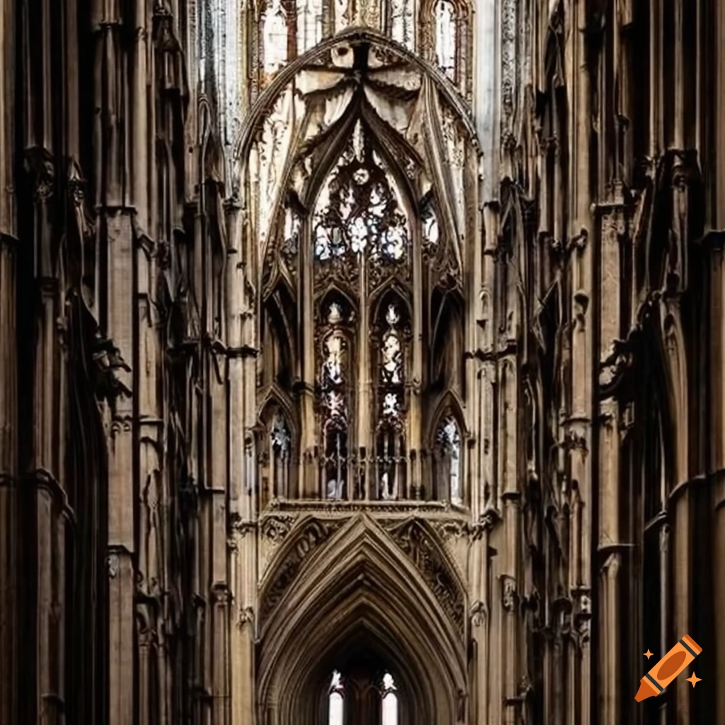 Intricately detailed gothic architectural masterpiece on Craiyon