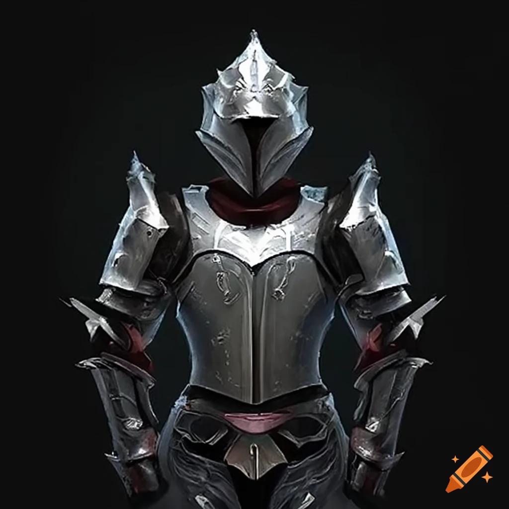 Front view of majestic magic armor on Craiyon