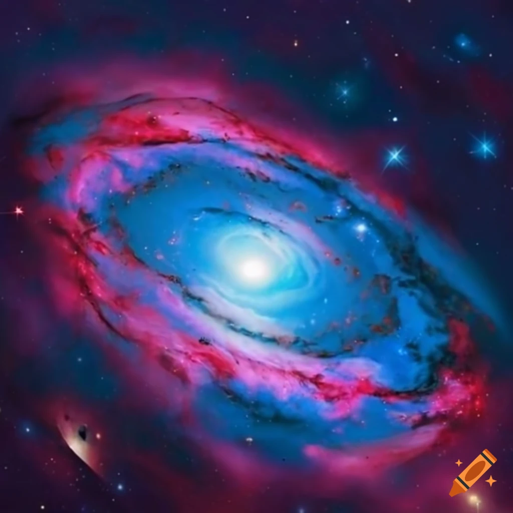 Beautiful galaxy in space on Craiyon