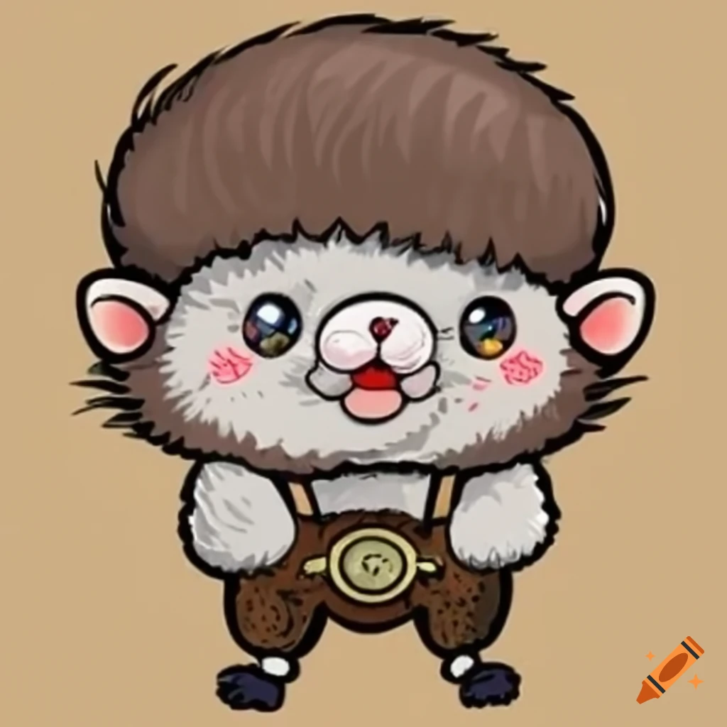 Mink in traditional german lederhosen outfit on Craiyon