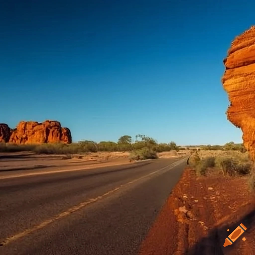 Small town in the australian outback on Craiyon