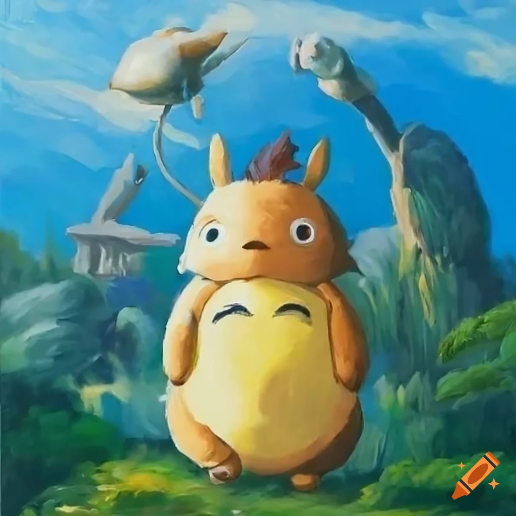 Ghibli-inspired mythical creature on Craiyon