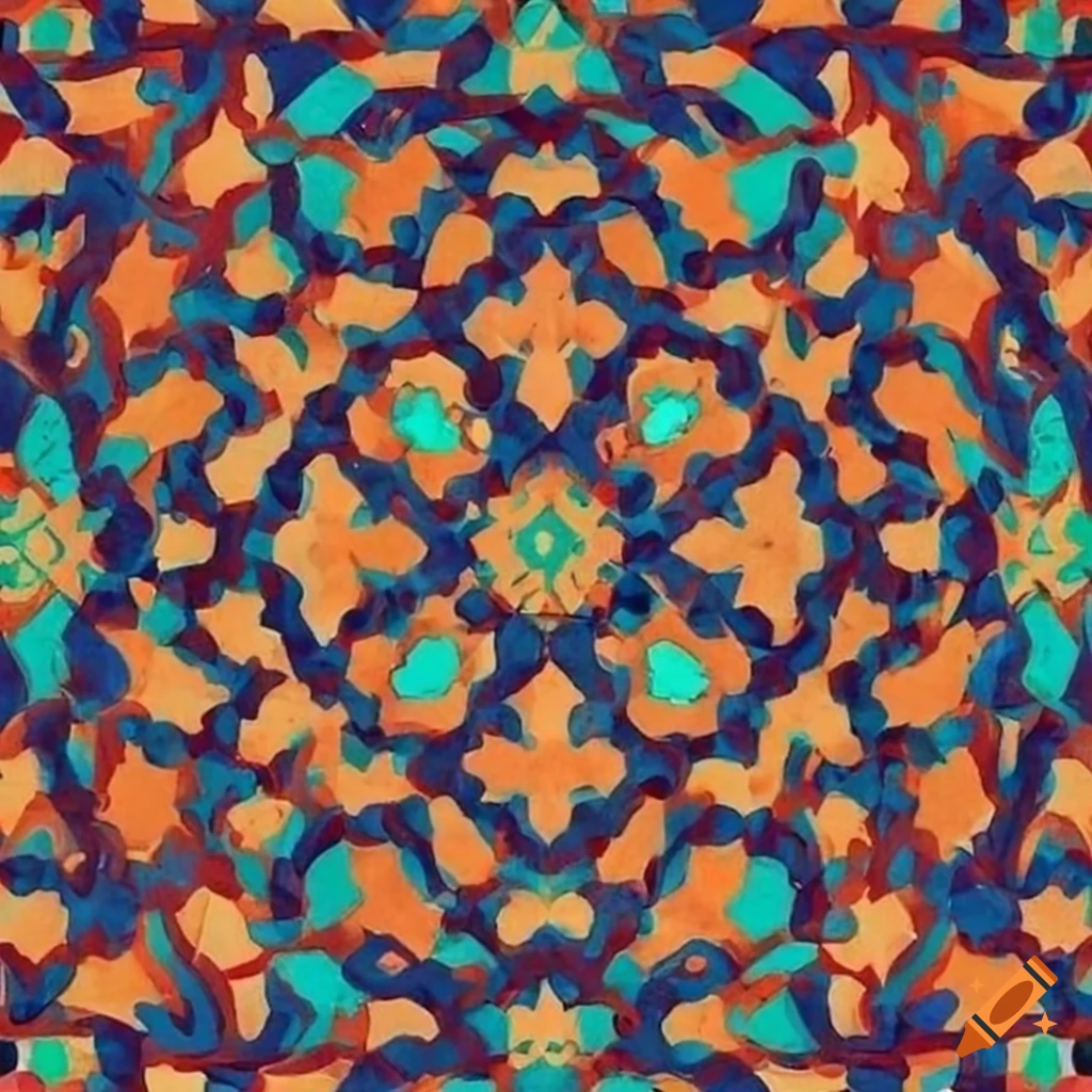 Geometric pattern design inspired by iranian culture on Craiyon