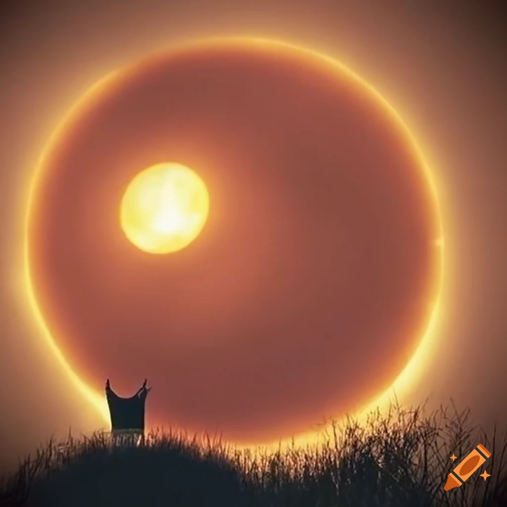 Total solar eclipse with a cat on Craiyon