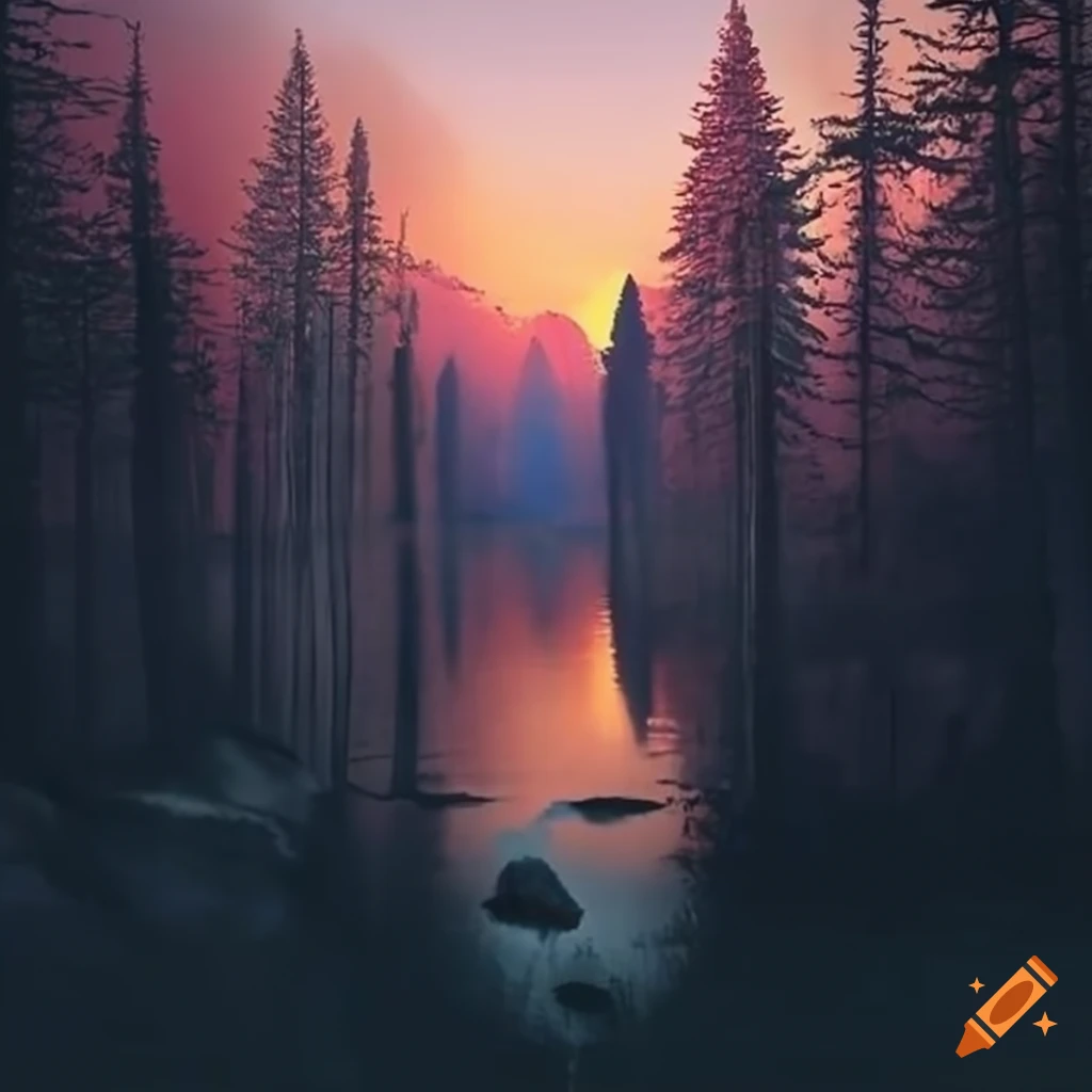 Detailed landscape with unique features on Craiyon