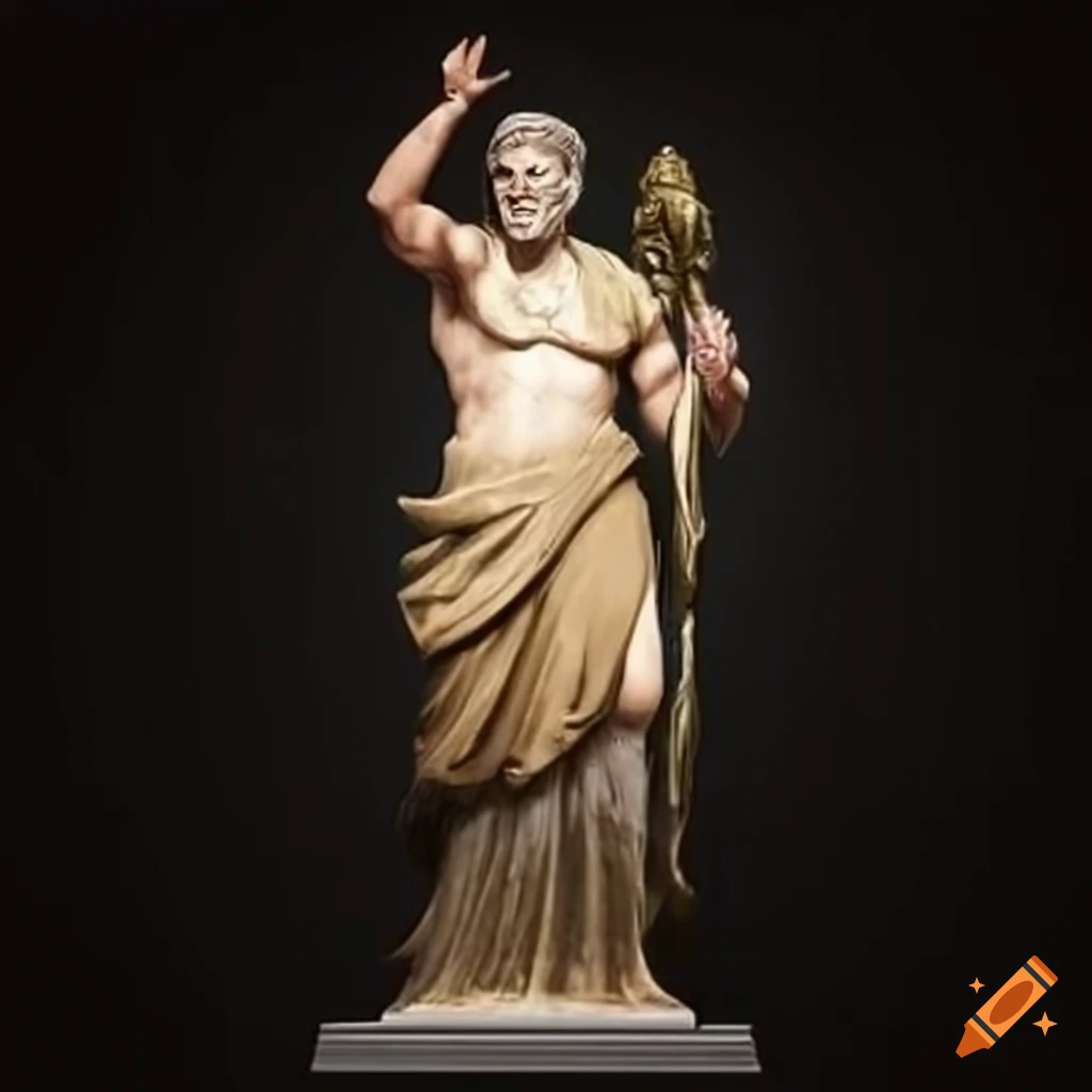 Greek gods waving goodbye on Craiyon