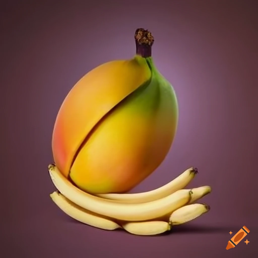 Combined banana and mango on Craiyon