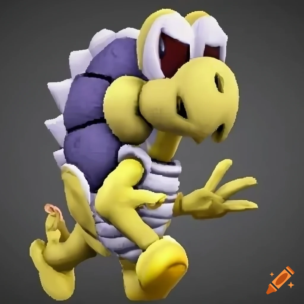 Pixel art of Dry Bones from a Nintendo game on Craiyon