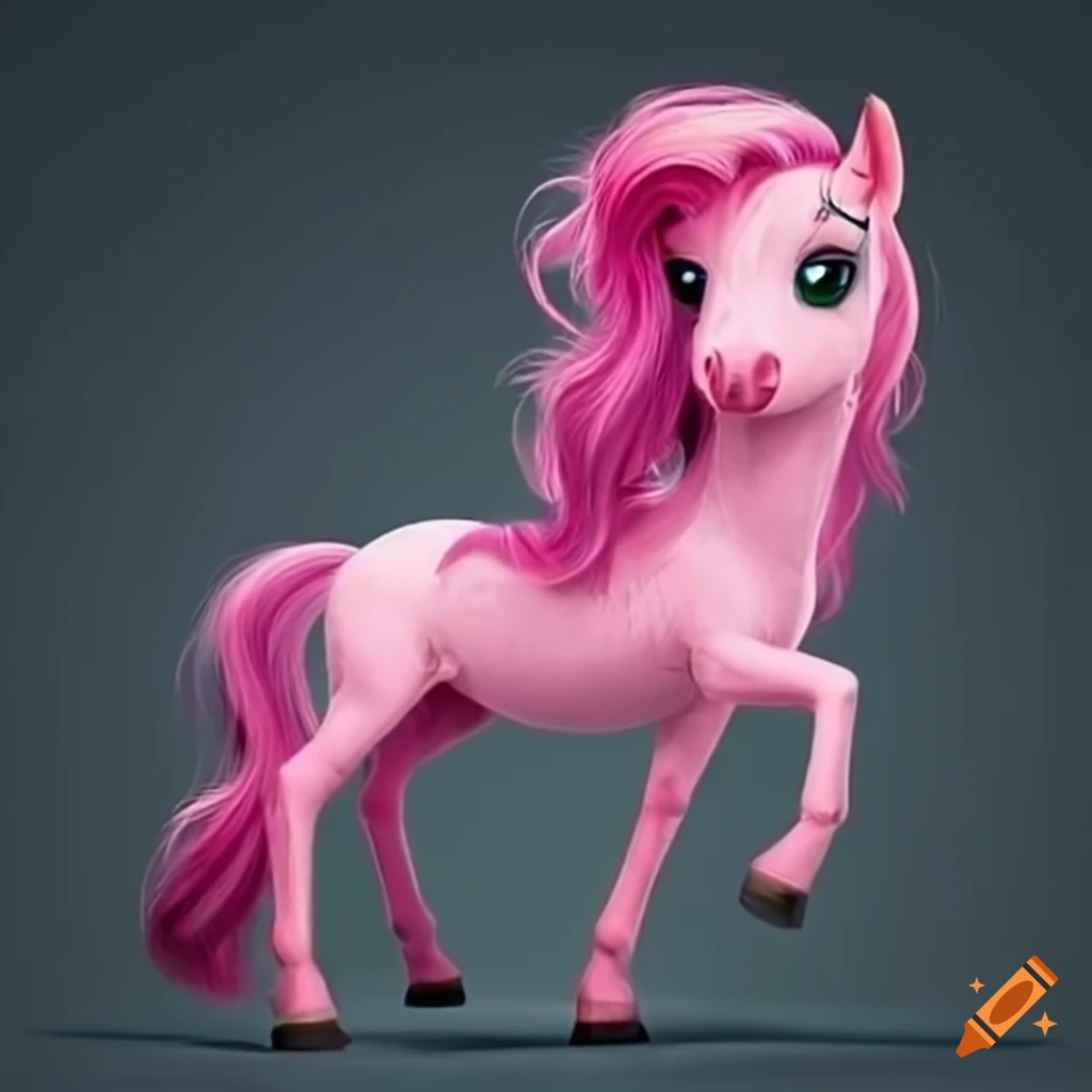 Pink pony on Craiyon