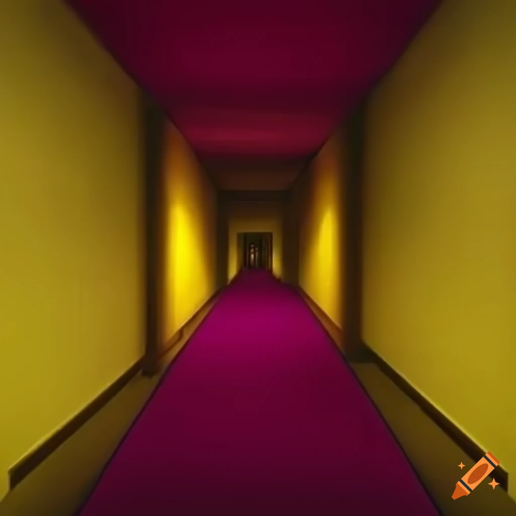 Backrooms with complementary colors on Craiyon