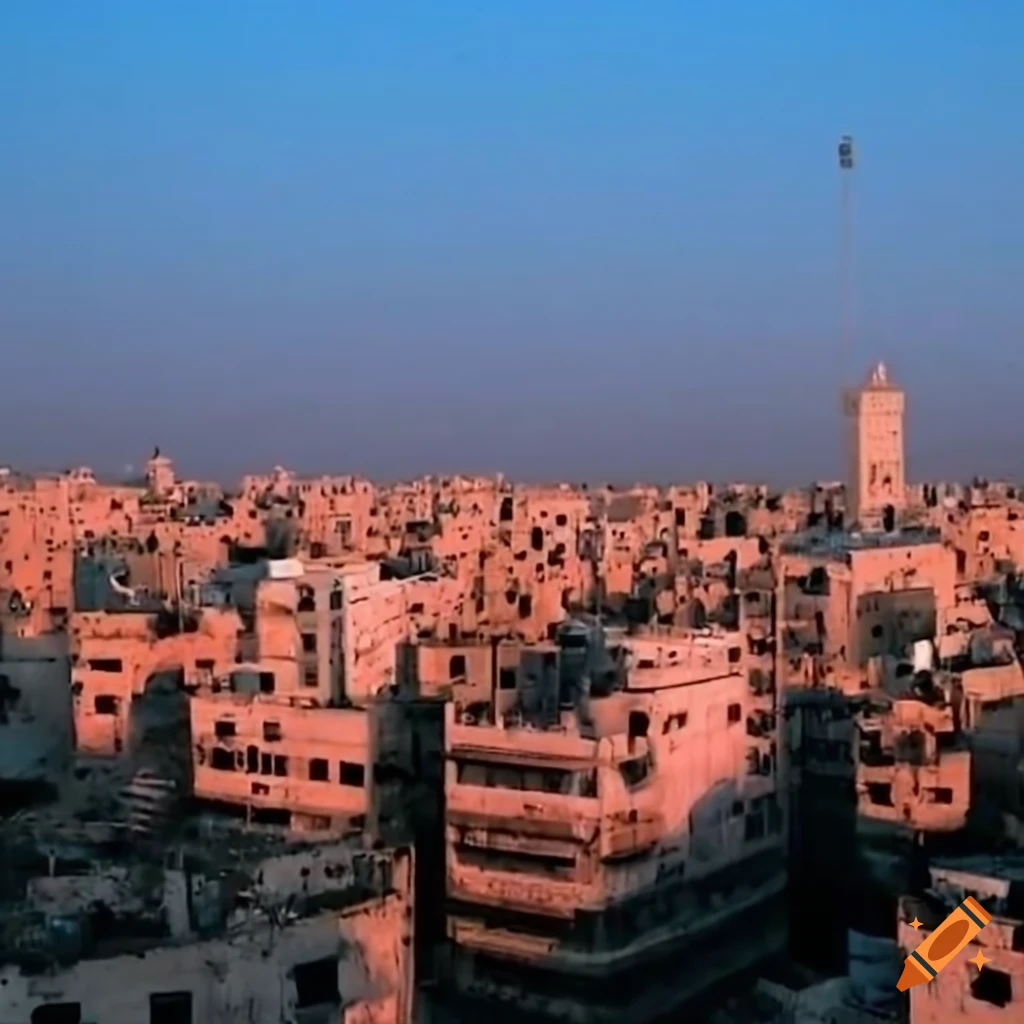 Gaza city skyline on Craiyon