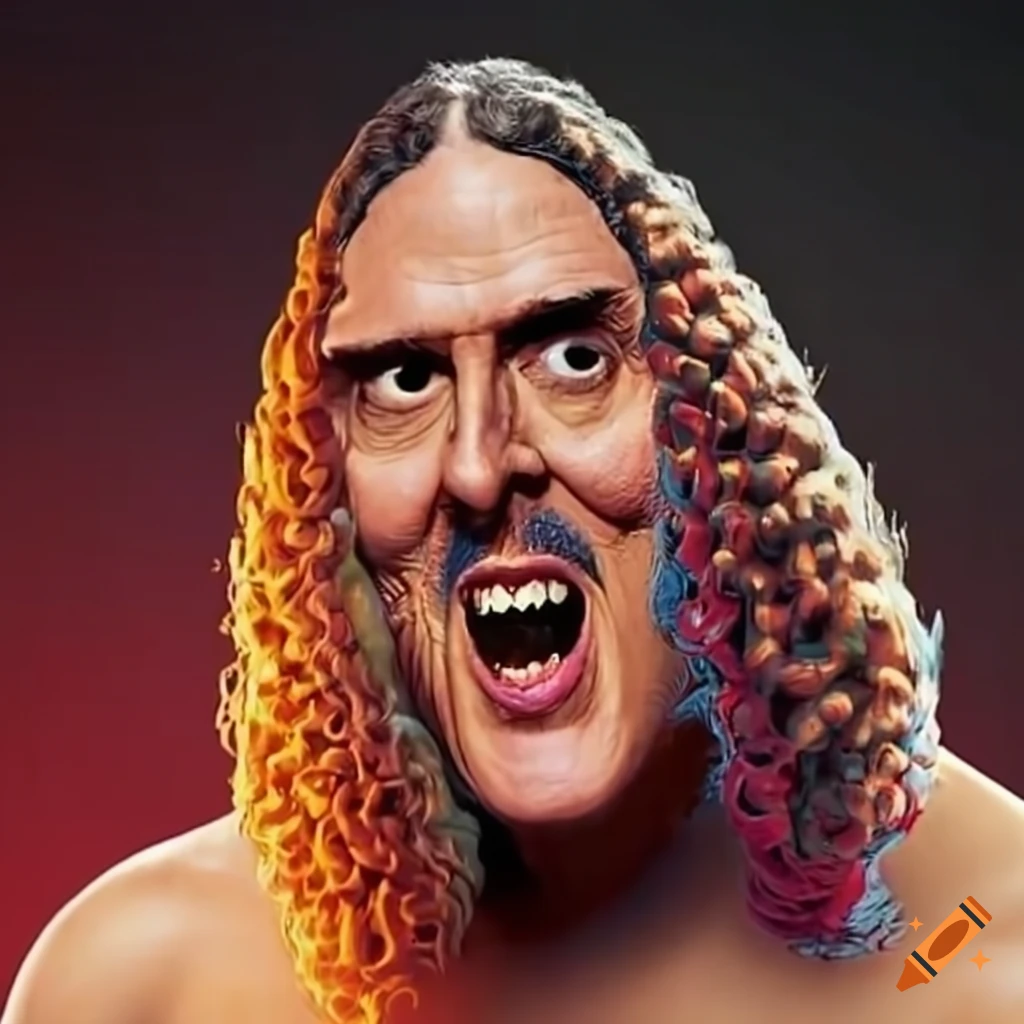 Weird al yankovic portrayed as a big buff giant on Craiyon