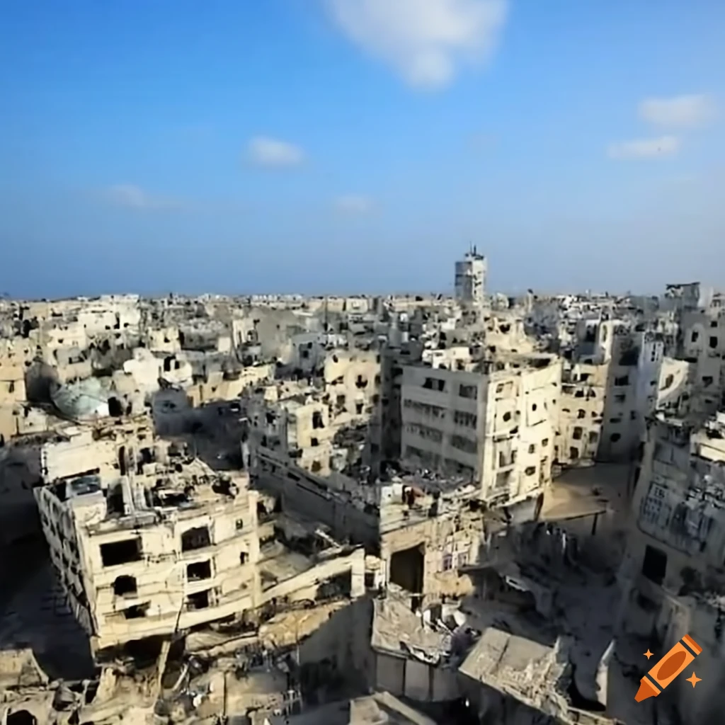Gaza city skyline on Craiyon