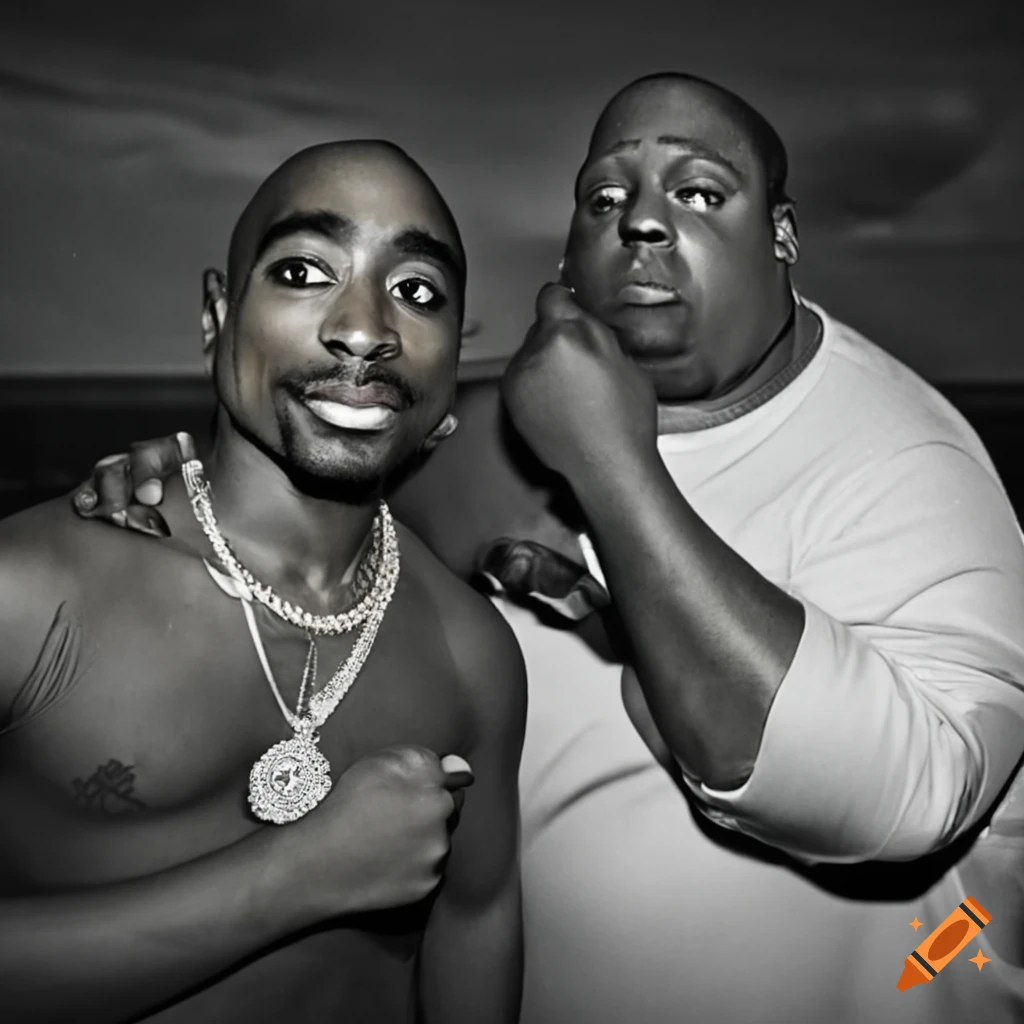 2pac shakur and notorious b.i.g on Craiyon