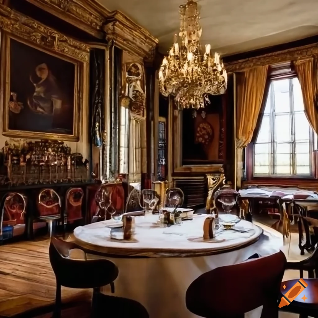Restaurant room in the 18th century on Craiyon