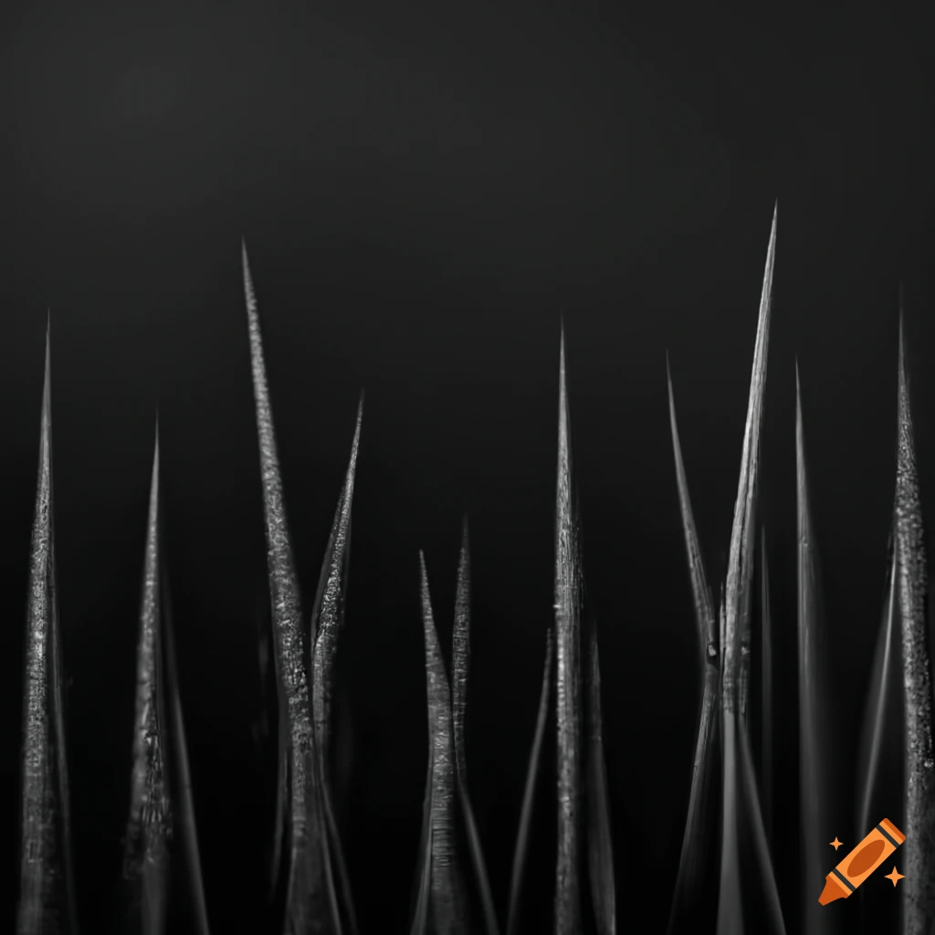 Spikes on blank background in hd on Craiyon