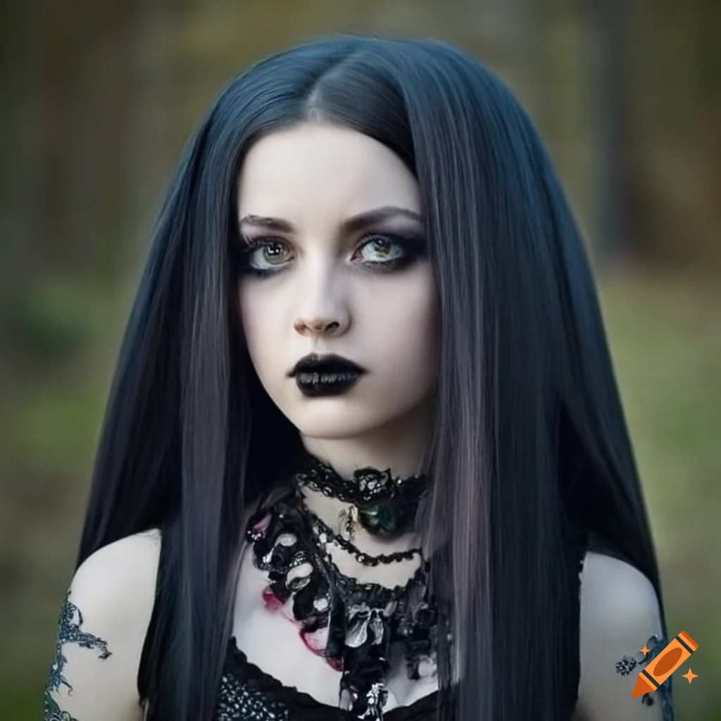 Gothic girl on Craiyon