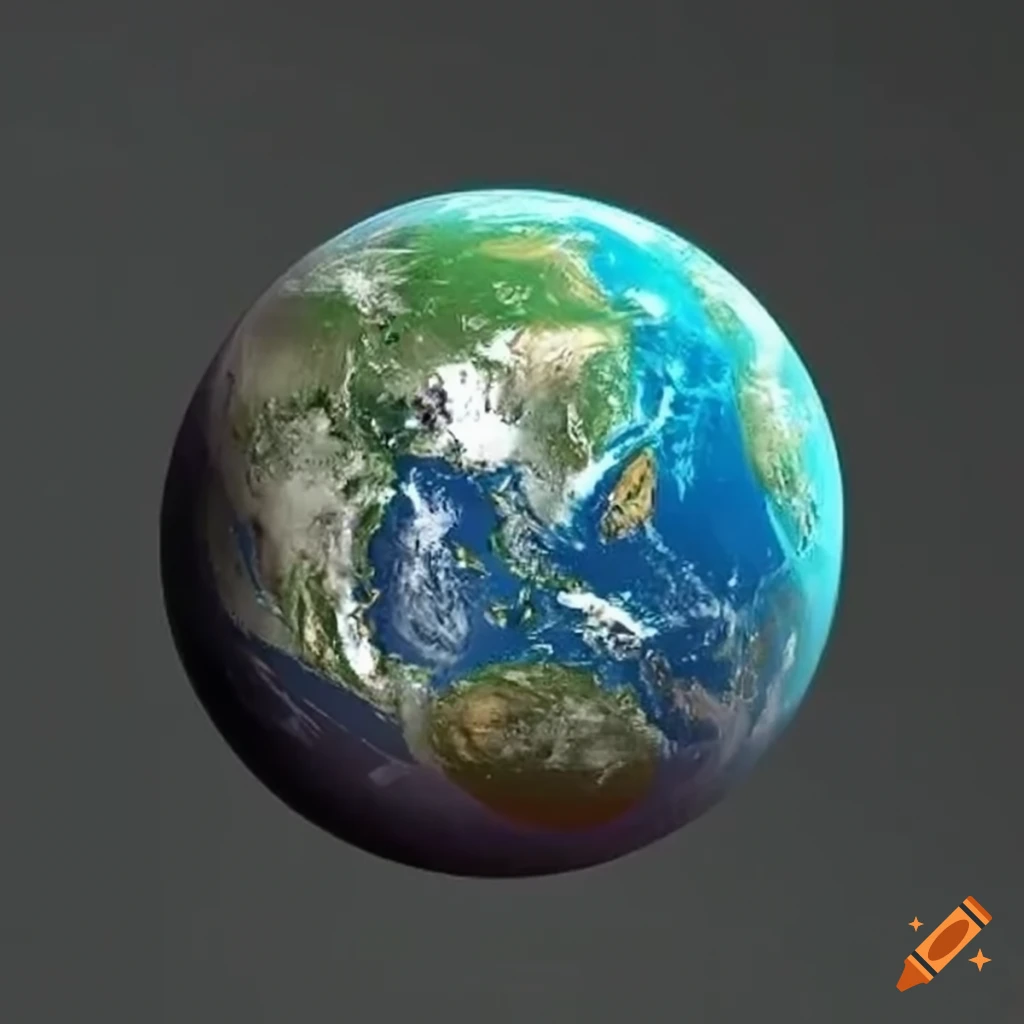 Well lit earthlike miniature planet in dark space on Craiyon