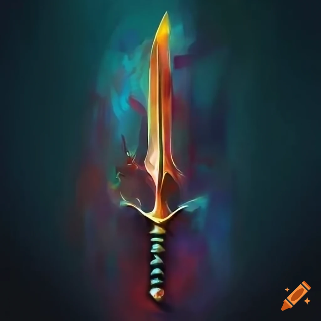 Mystical living sword on Craiyon