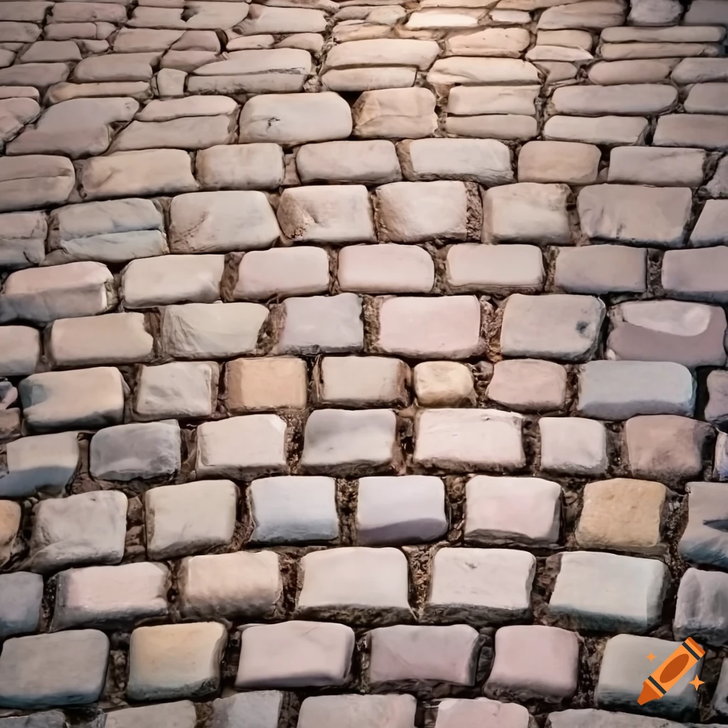 Cobblestone floor texture on Craiyon