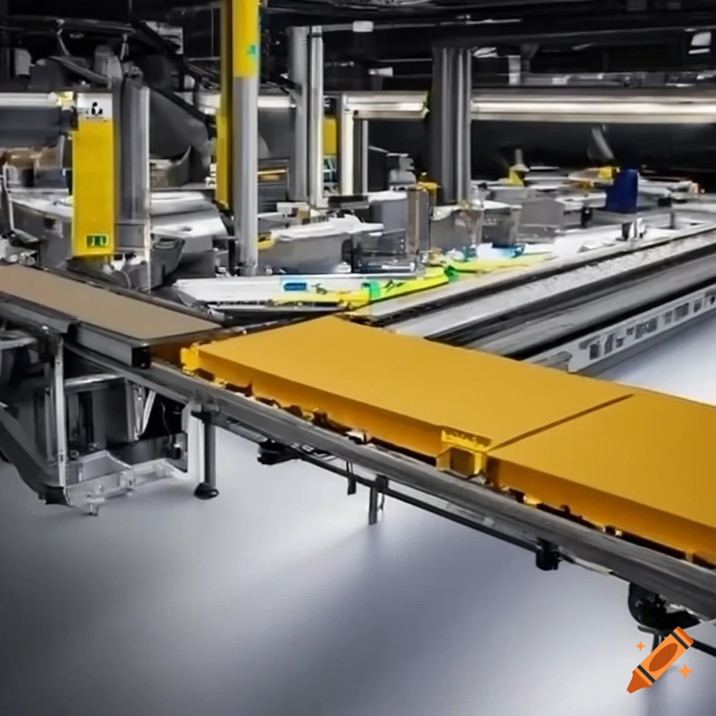 Conveyor system with sorter and singulator at amazon facility on Craiyon