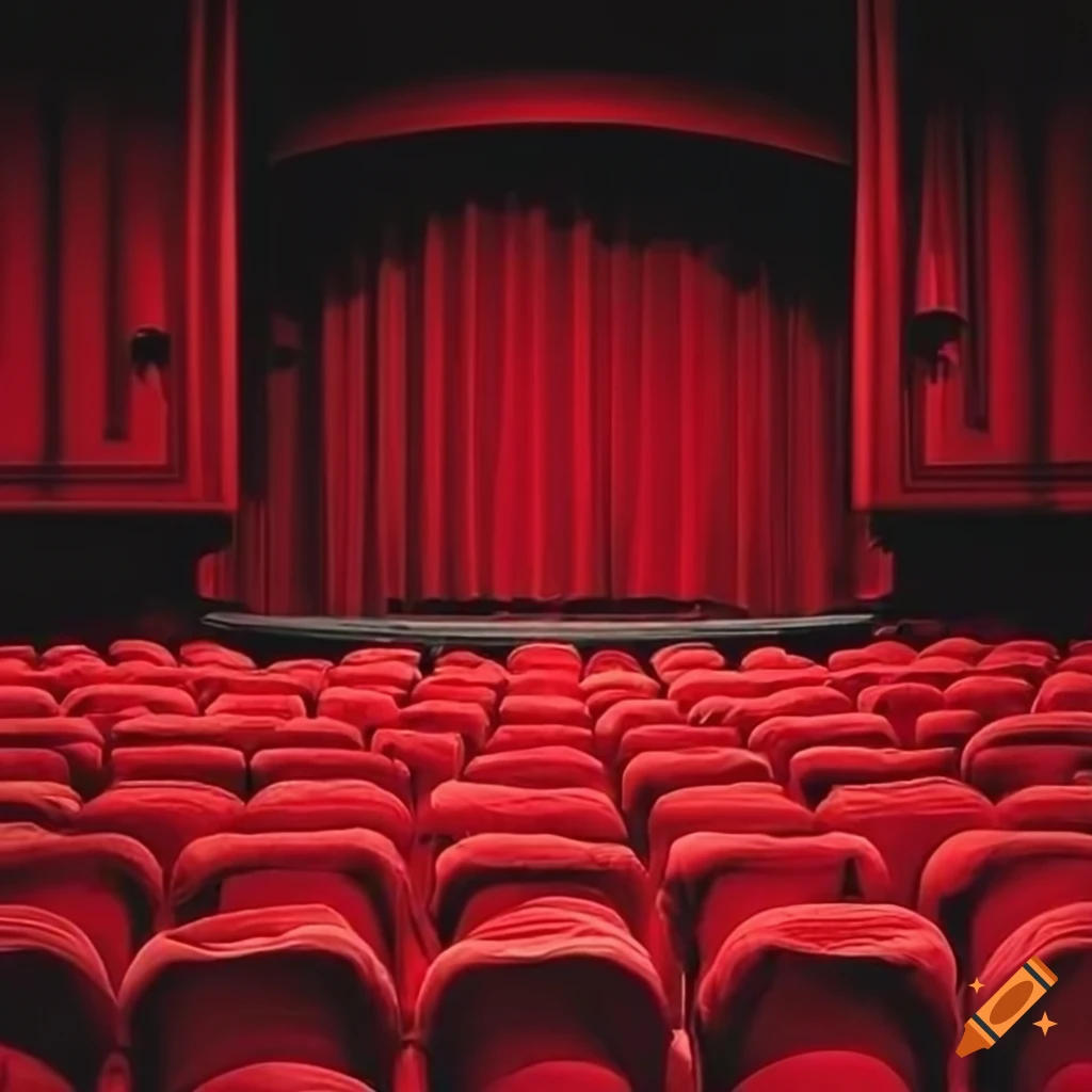 Red theater seats on Craiyon