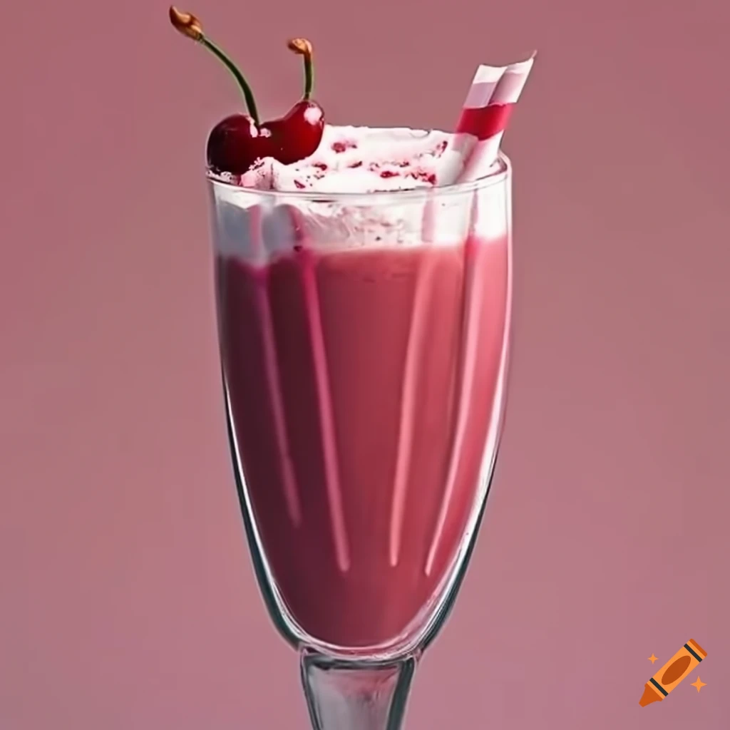 Cherry milkshake on Craiyon