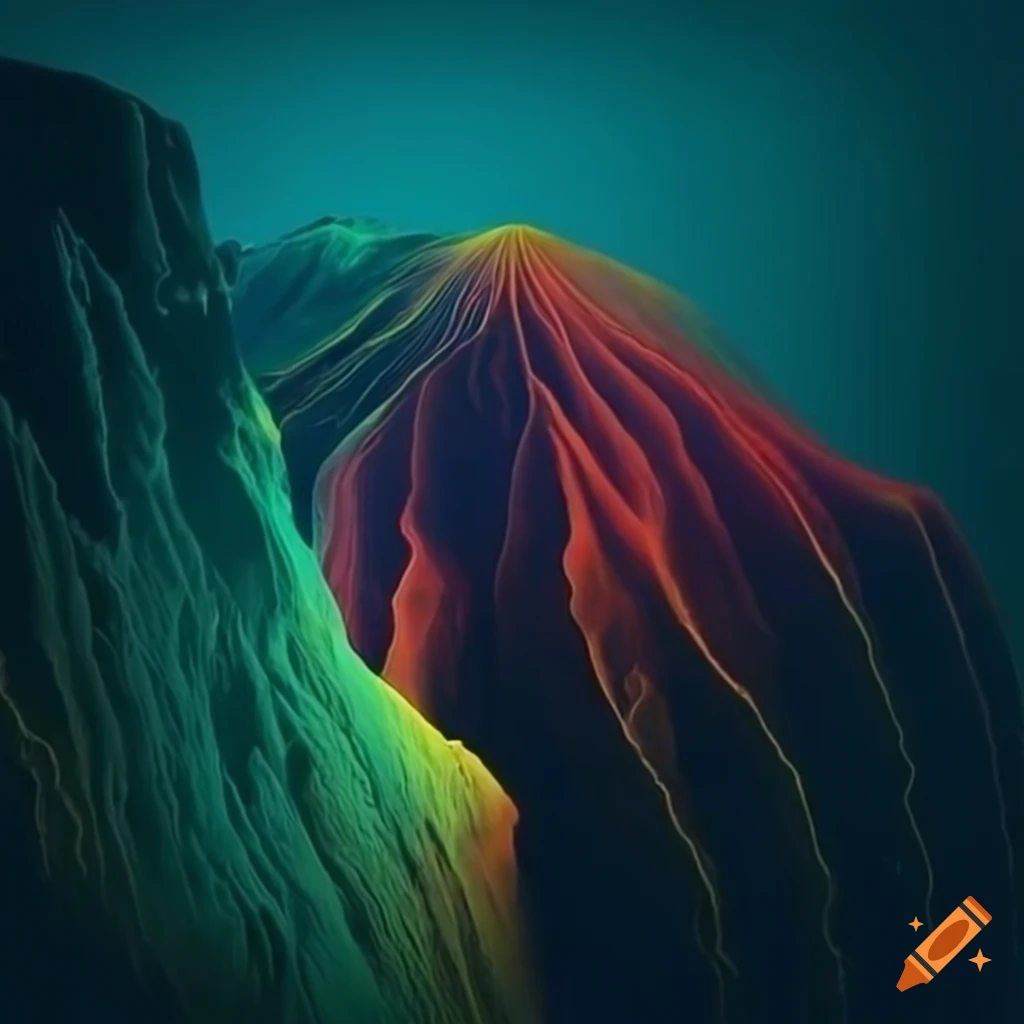 Abstract topographical design on Craiyon