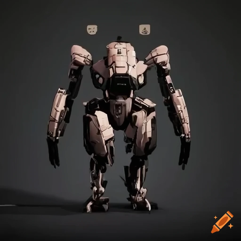 Sleek and sophisticated mech design on Craiyon