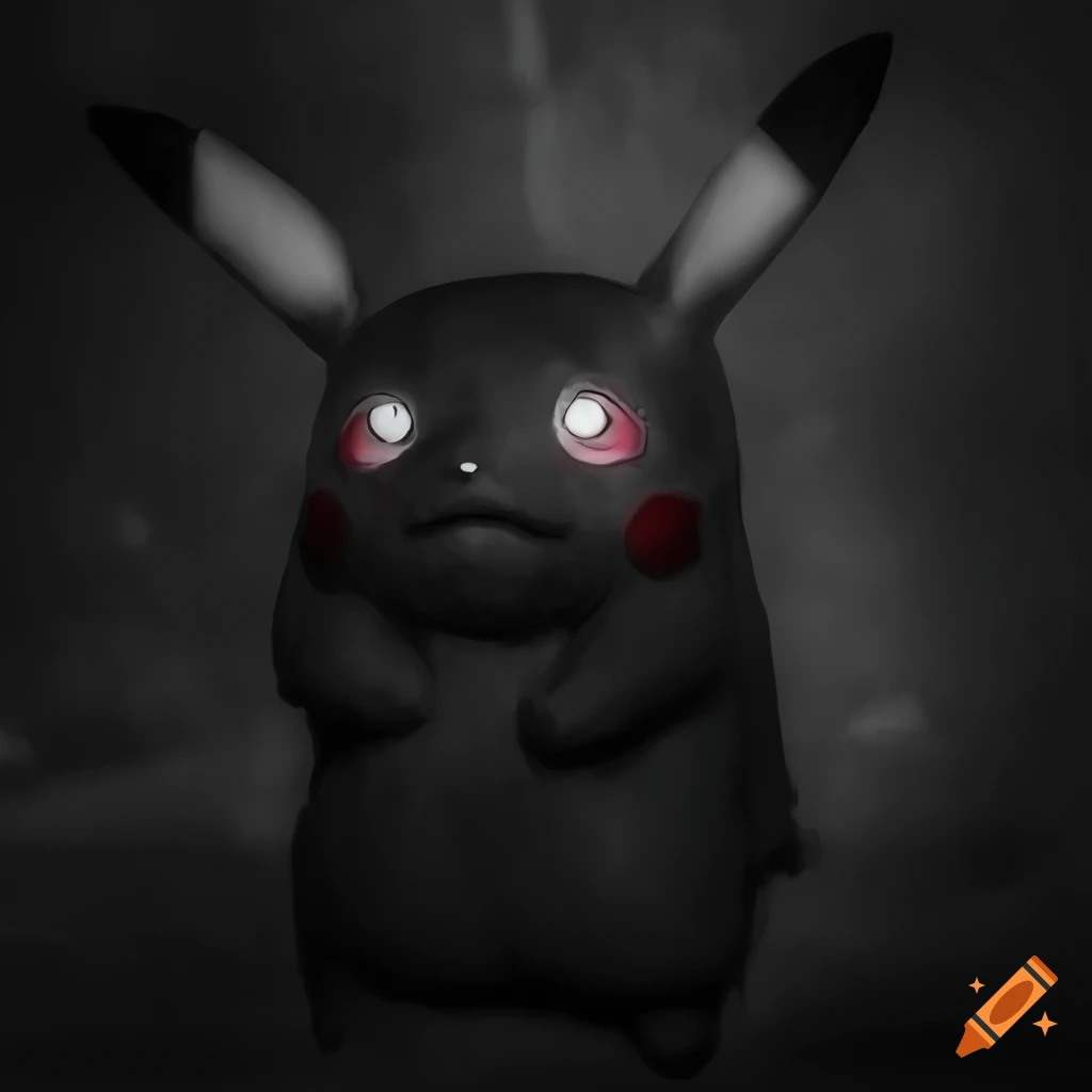 Dark fantasy pikachu artwork on Craiyon