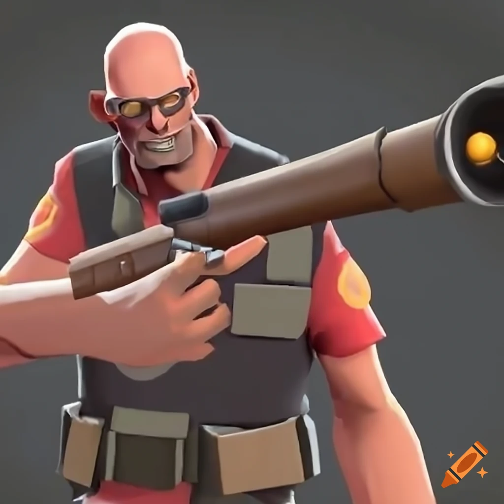 Team fortress 2 sniper character taking a focused shot on Craiyon
