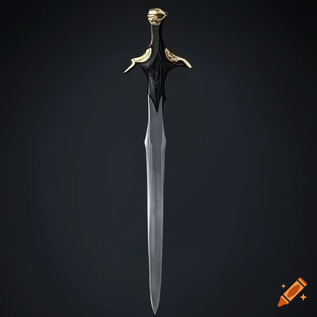 Long black sword on Craiyon