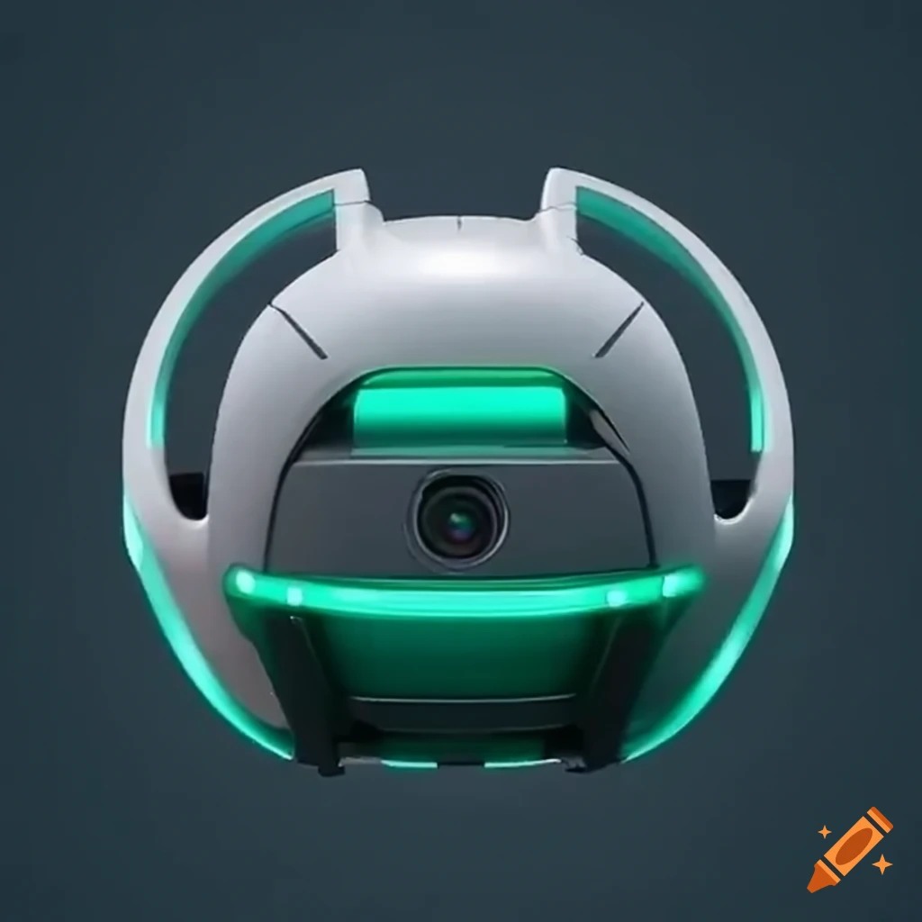 Spherical drone with camera, motion sensor, and microphone on Craiyon