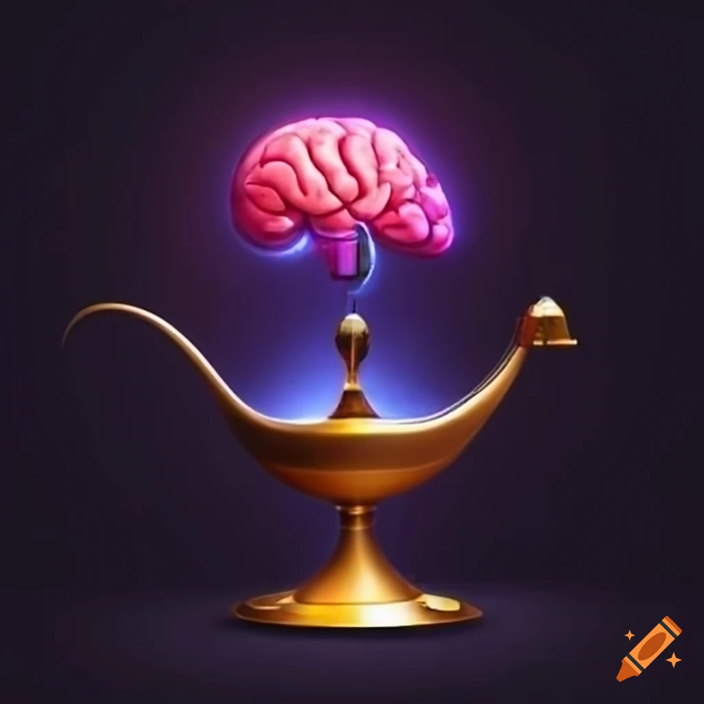 Magic lamp inside brain on Craiyon