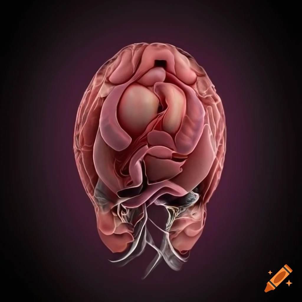 Intricate illustration of a rose with labelled parts on Craiyon