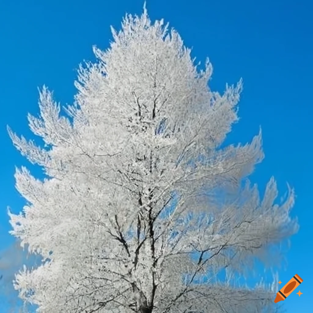 White leaf tree on Craiyon